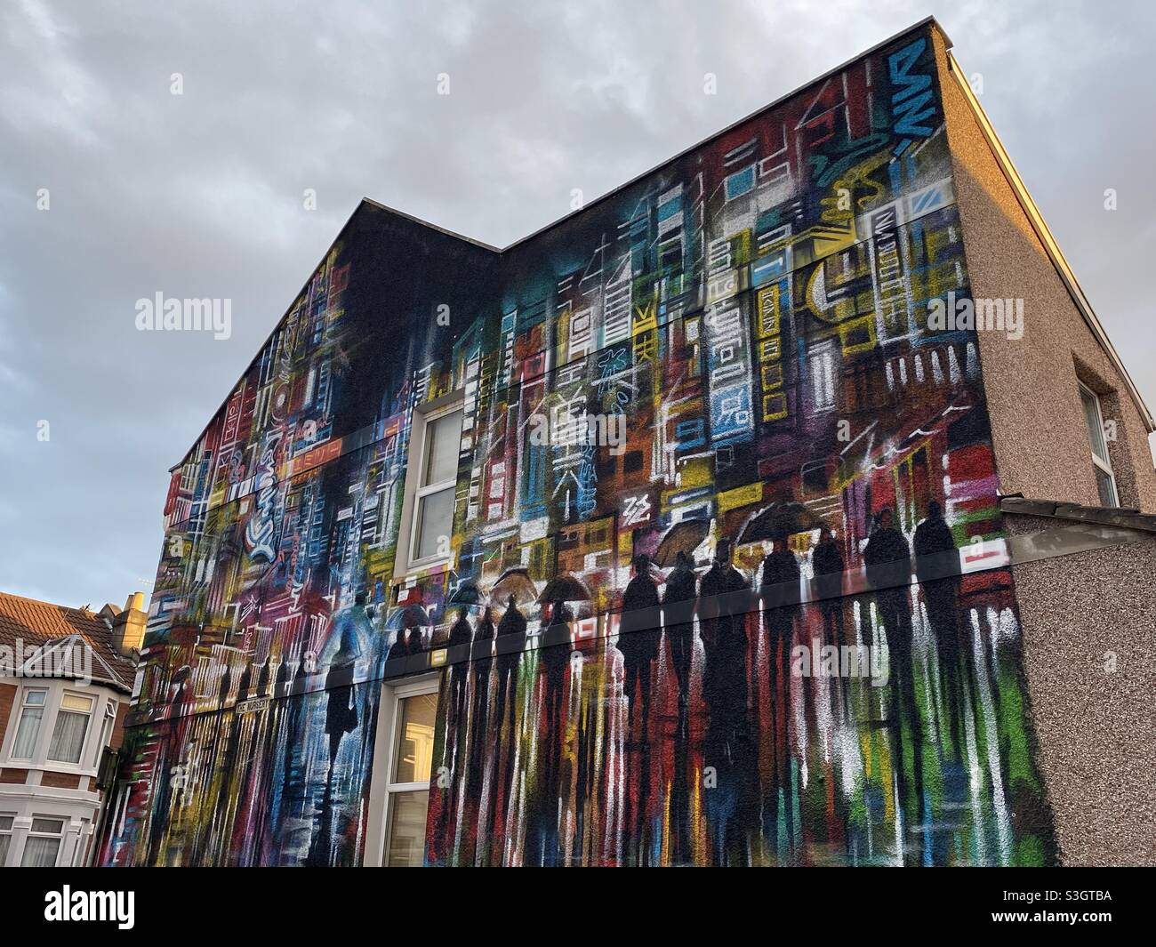 Artwork on side of building hi-res stock photography and images - Alamy