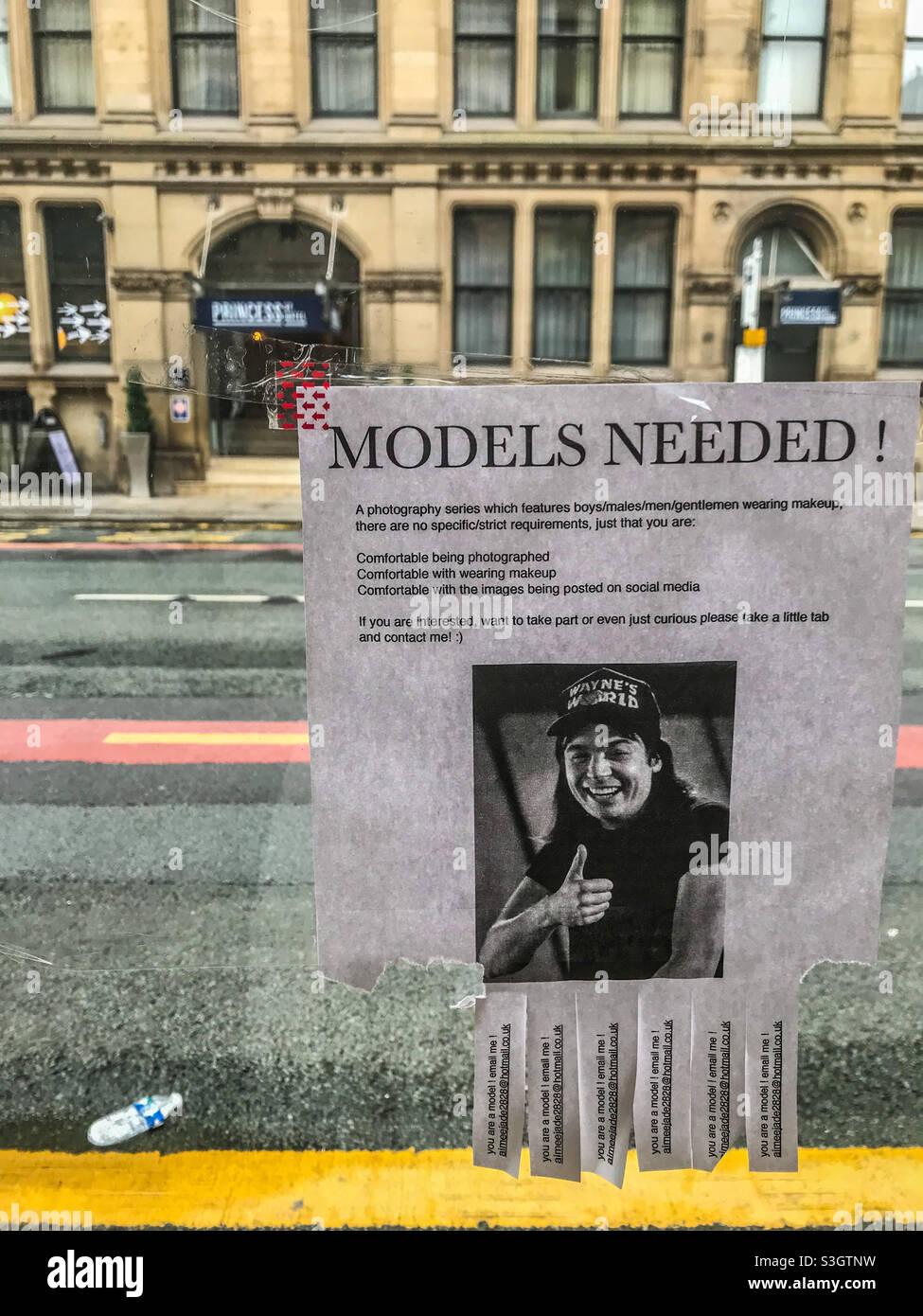 Manchester bus stop poster hi-res stock photography and images - Alamy