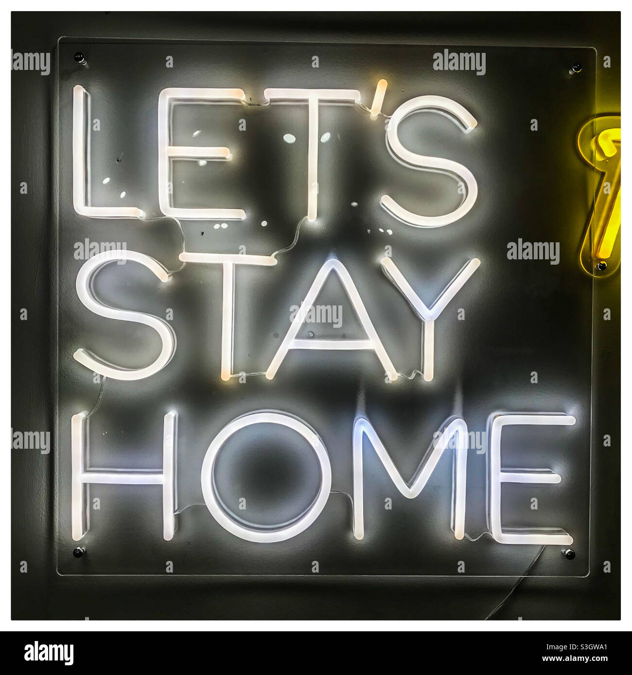 Let’s stay home neon sign Stock Photo - Alamy Let’s stay home neon sign Stock Photo - Alamy