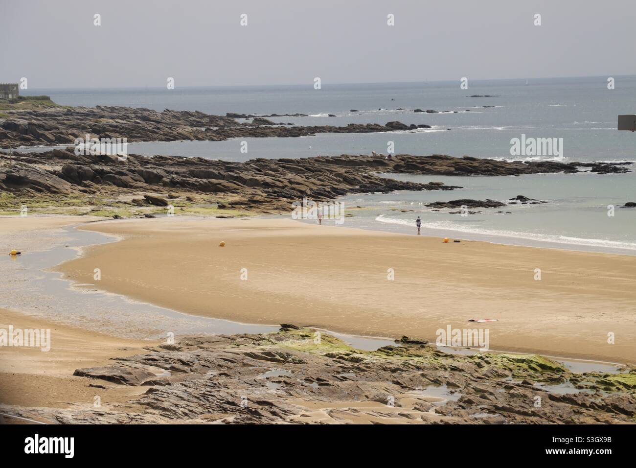 The beautiful beach in Brittany, the peninsula of Quiberon in France ...