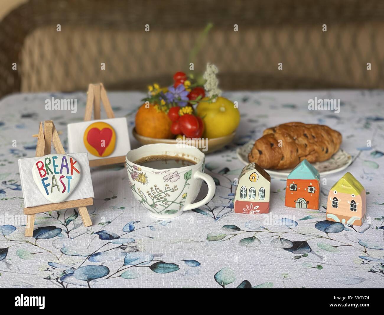 Lovely country breakfast at home Stock Photo - Alamy