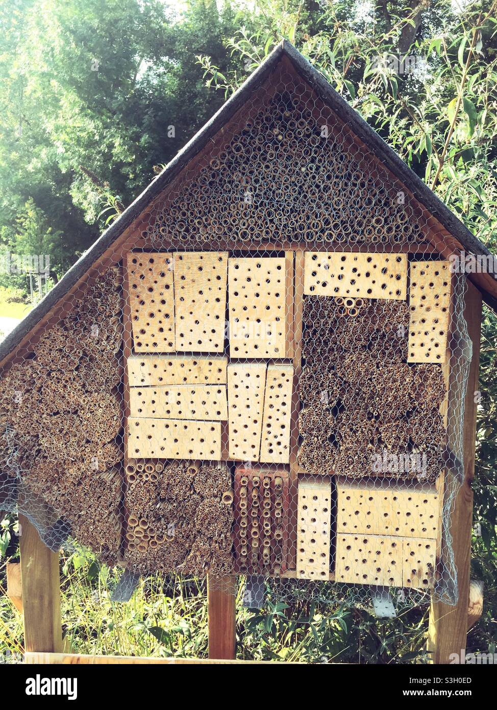 A hotel for insects outdoor Stock Photo - Alamy