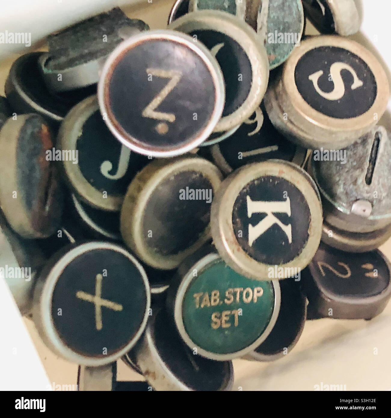 Closeup typewriter keys Stock Photo - Alamy