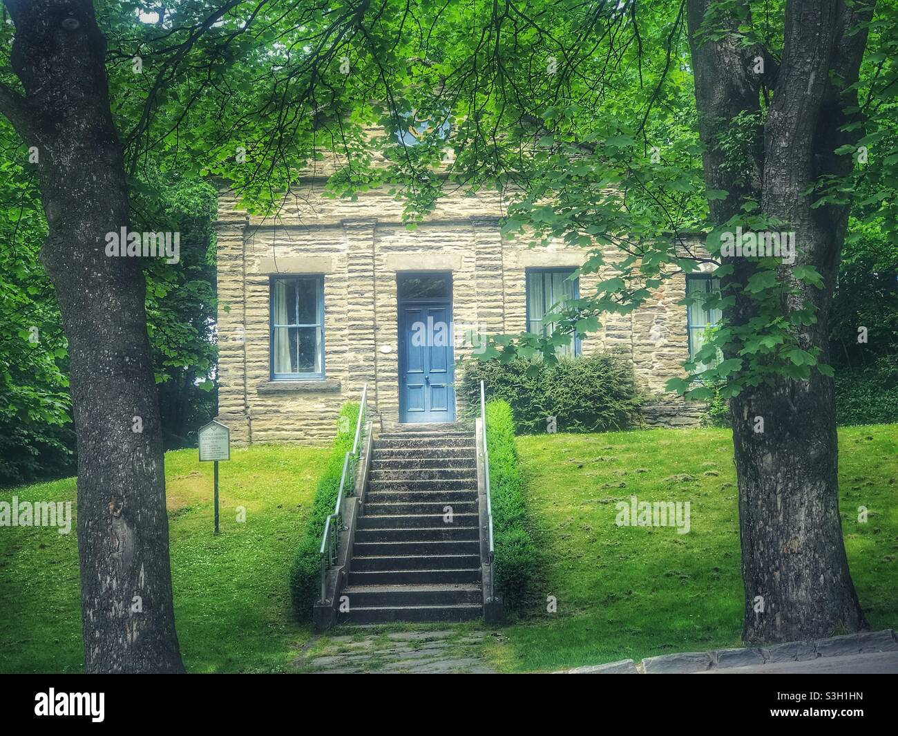 Historic stone building in Arrowtown, Otago, South Island, New Zealand ...