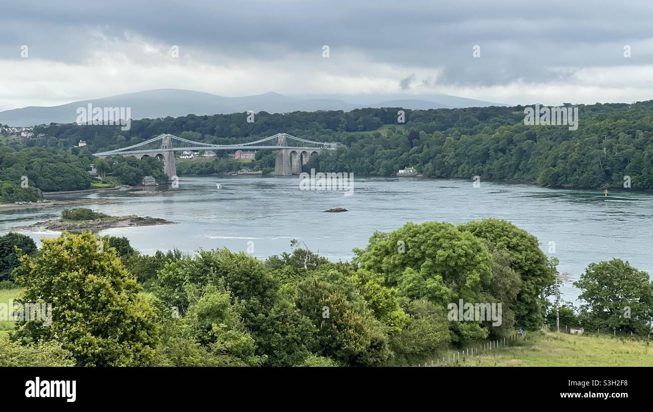 Anglesey, Menai Strait Stock Photo - Alamy