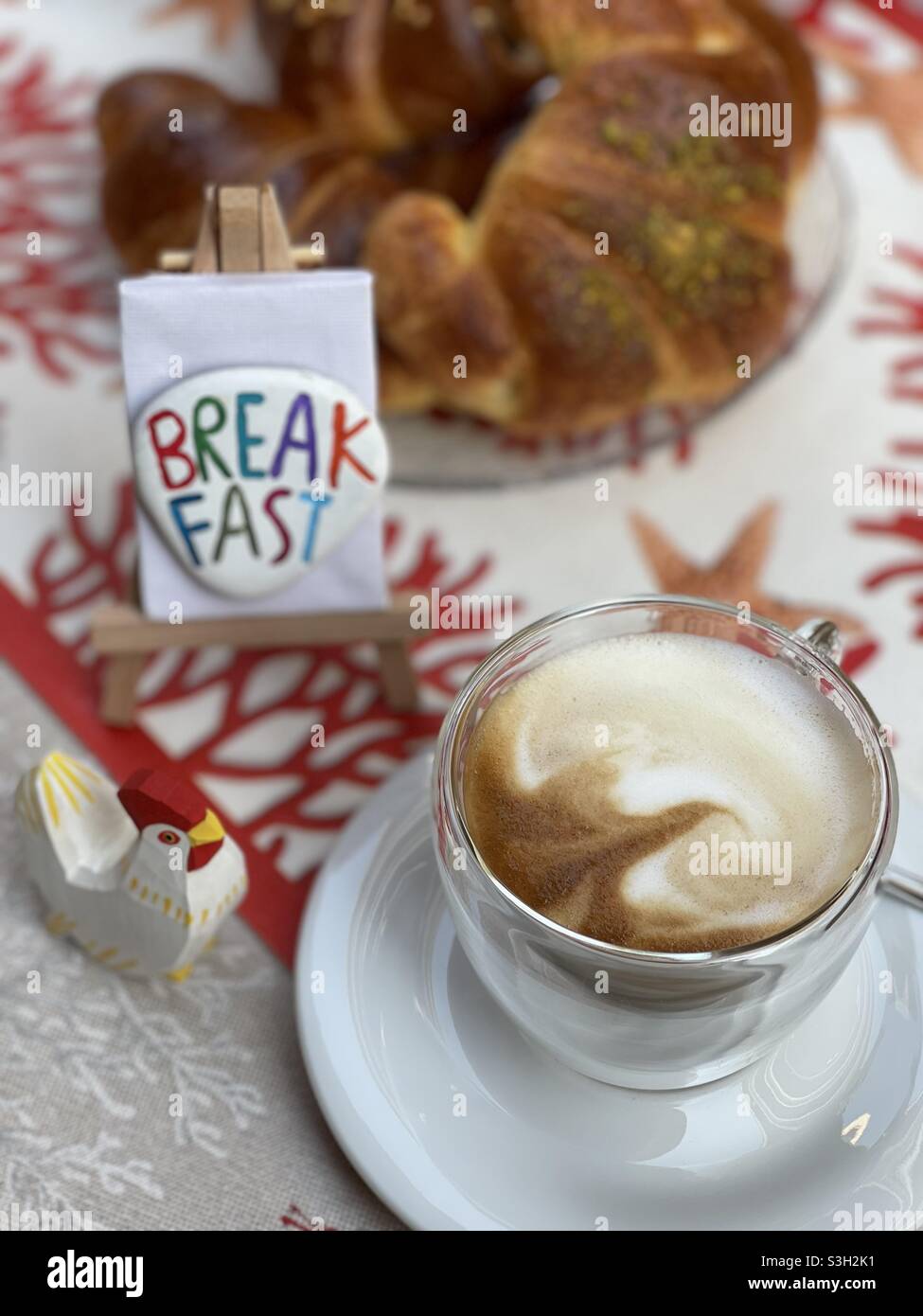Breakfast time with creative objects at the bar Stock Photo - Alamy