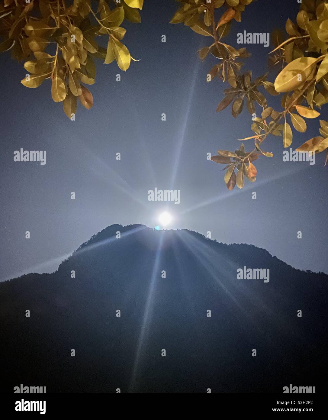 Moon rising in South Turkey Stock Photo - Alamy