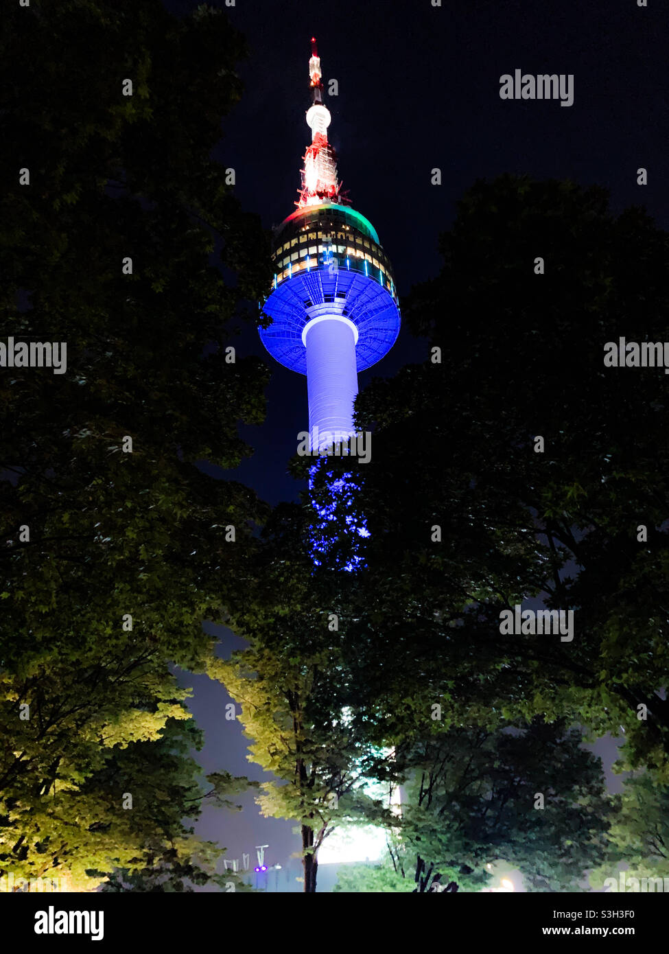 Namsan tower night hi-res stock photography and images - Alamy