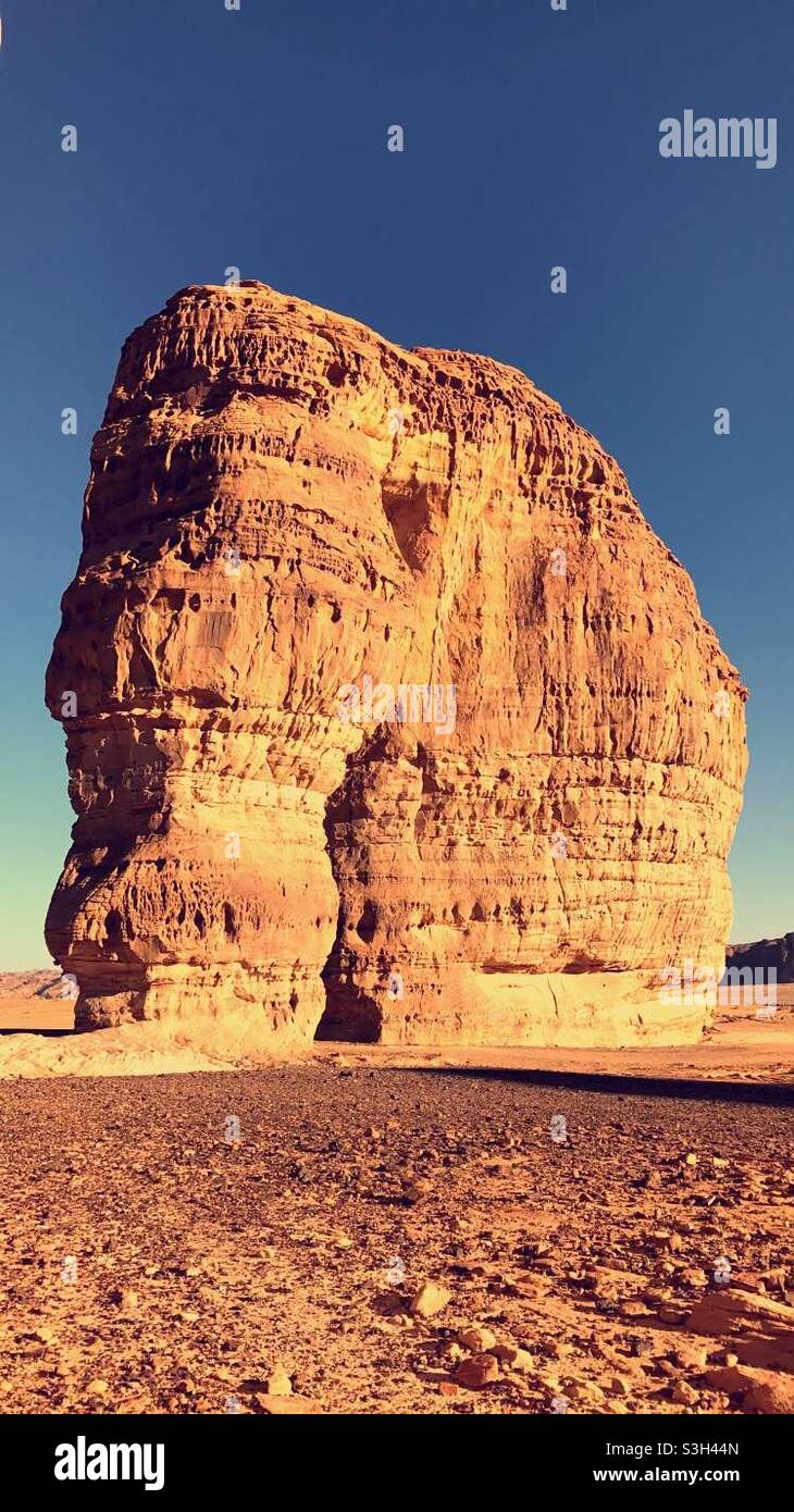 The elephant mountain at alula Saudi Arabia Stock Photo - Alamy