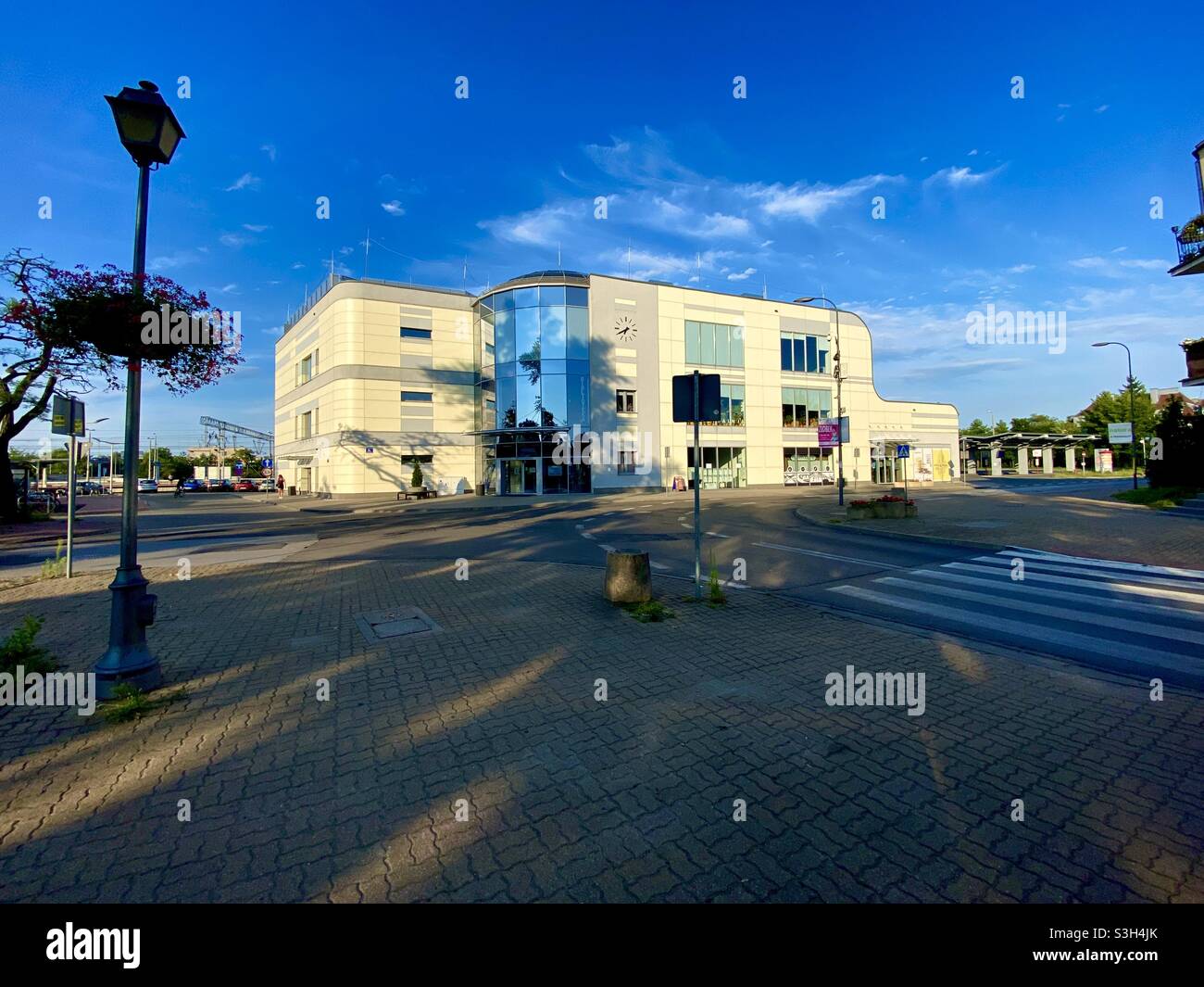 Railway station in Legionowo Stock Photo - Alamy