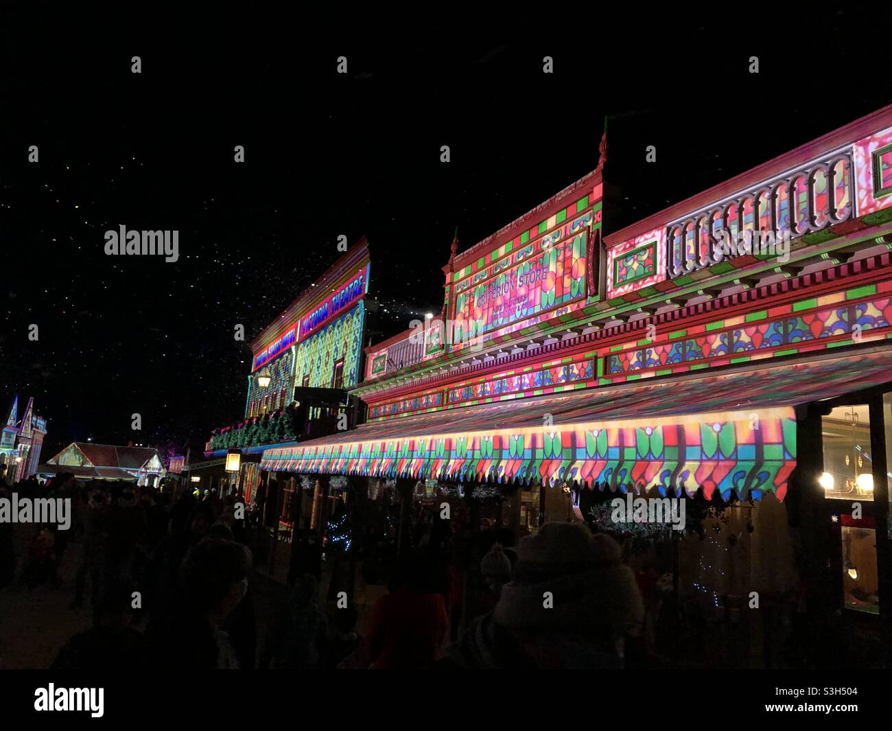 Night light show Stock Photo - Alamy