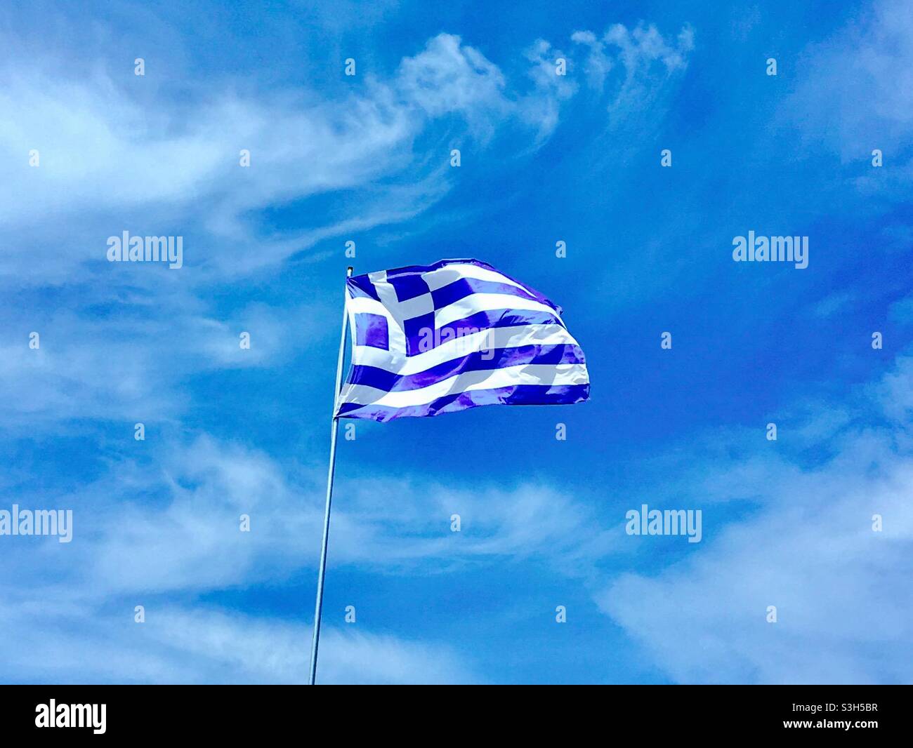 Hellenic flag hi-res stock photography and images - Alamy