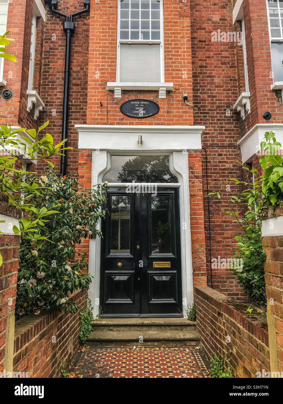 Home of George Orwell, Hampstead Stock Photo - Alamy