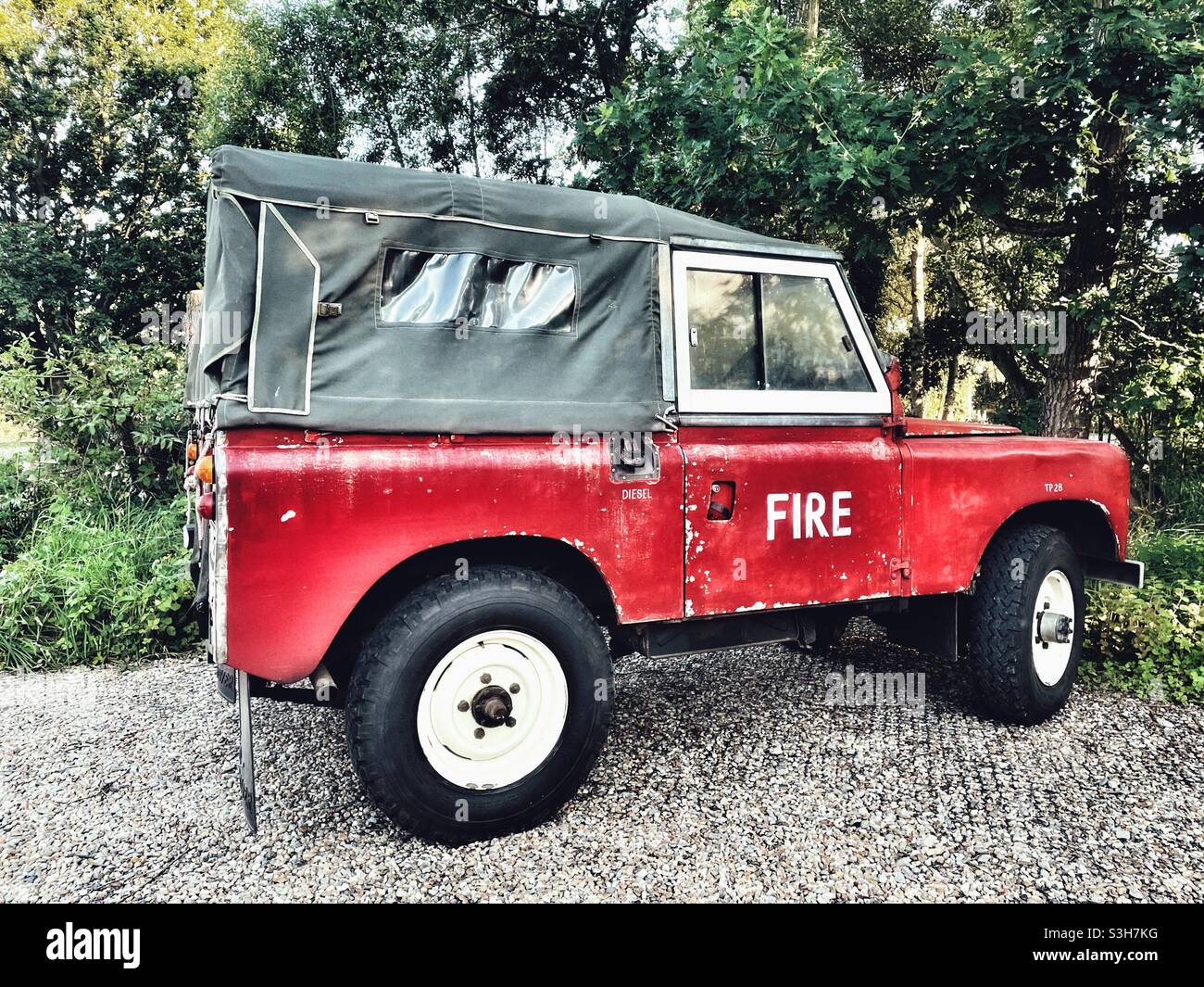 Classic British Land Rover Stock Photo - Alamy