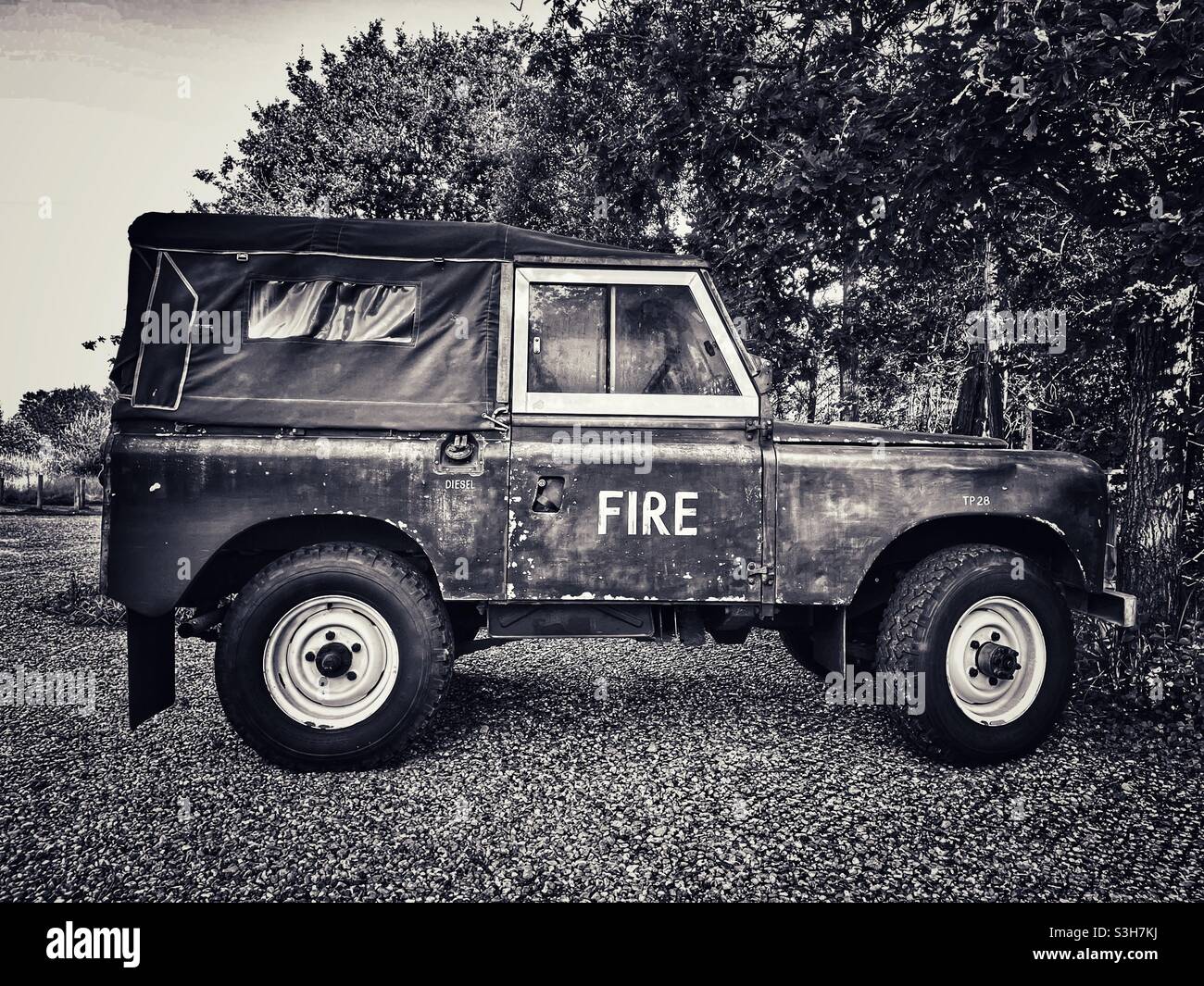 Classic British Land Rover Stock Photo - Alamy