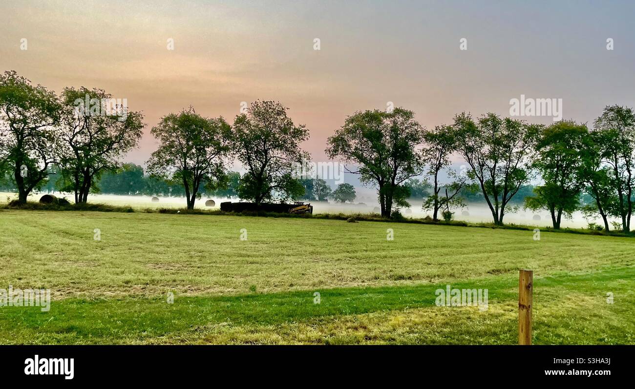 Farm fields are Dawn Stock Photo - Alamy