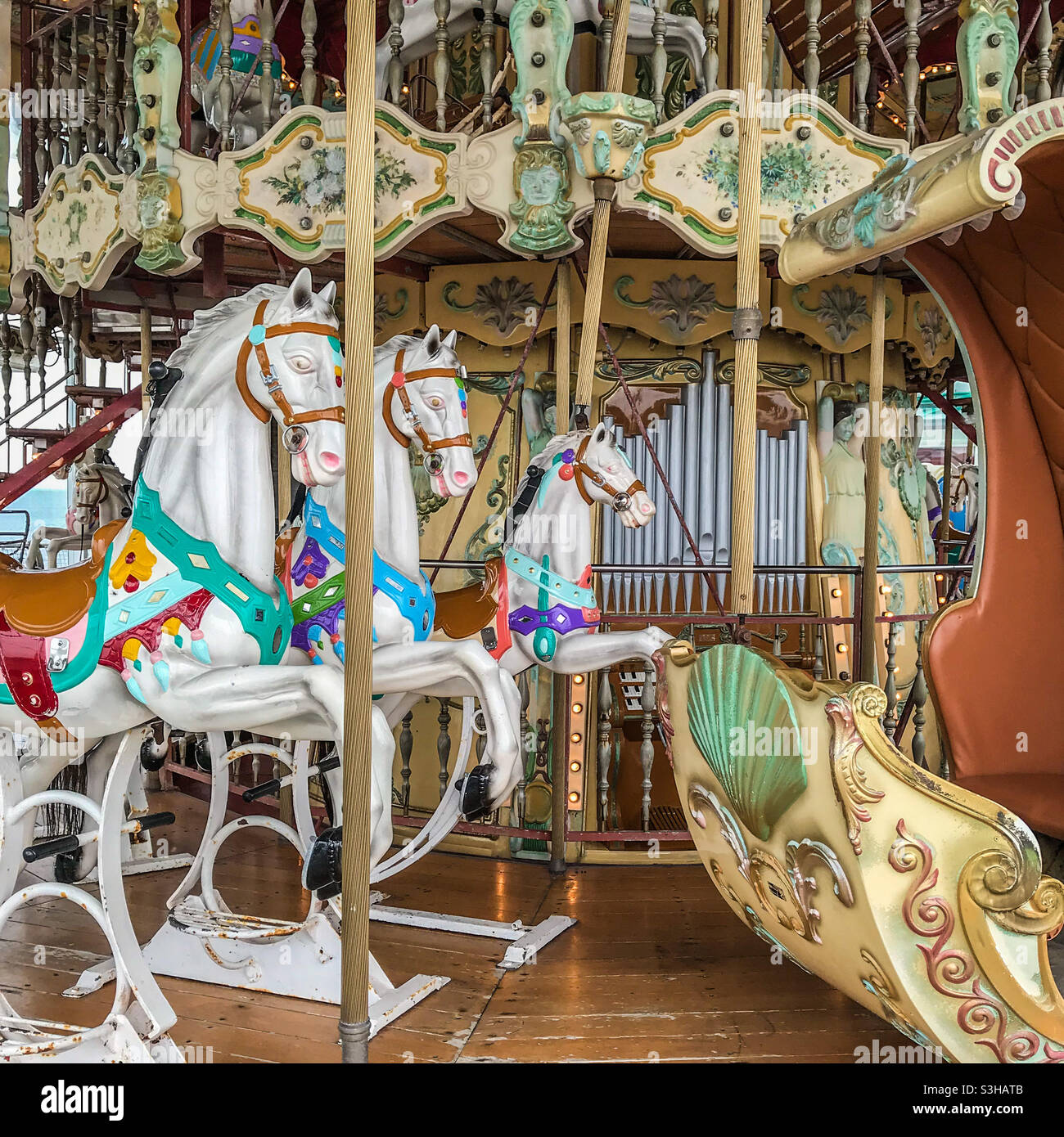 Blackpool North pier carousel Stock Photo - Alamy