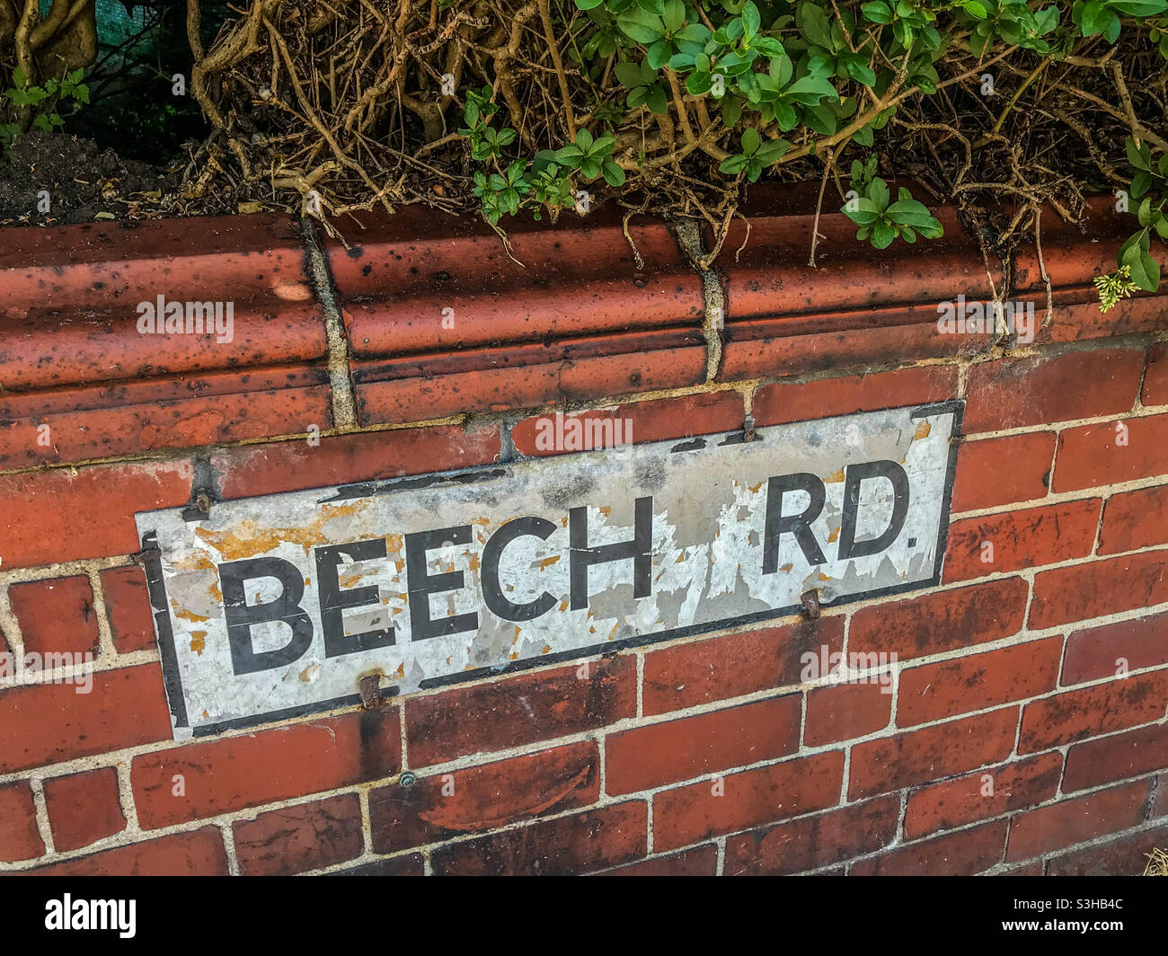 Beech road, Chorlton, street sign Stock Photo - Alamy