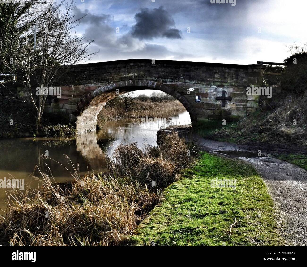 Winter Canal Bridge Stock Photo - Alamy