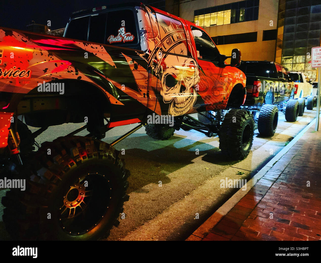 Lifted Truck At Night