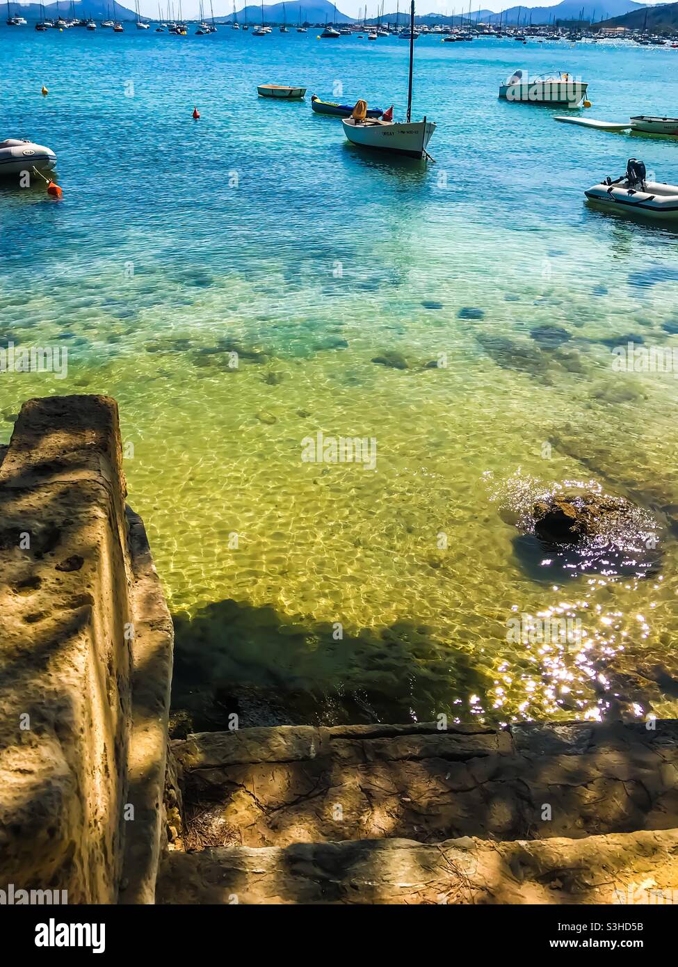 Puerto Pollensa bay, Mallorca Stock Photo - Alamy