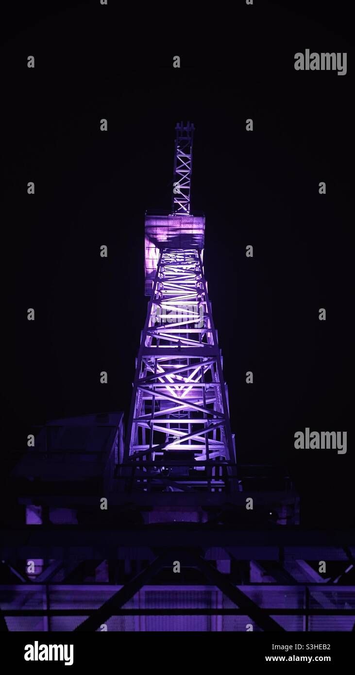 Crane with lights hi-res stock photography and images - Alamy