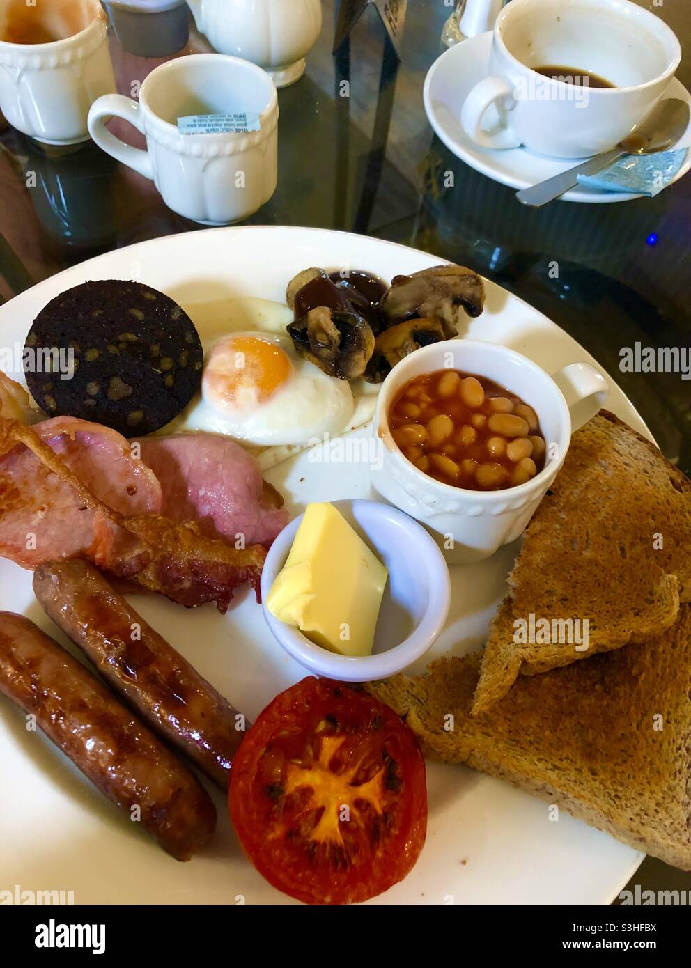 Black pudding cooked hi-res stock photography and images - Alamy