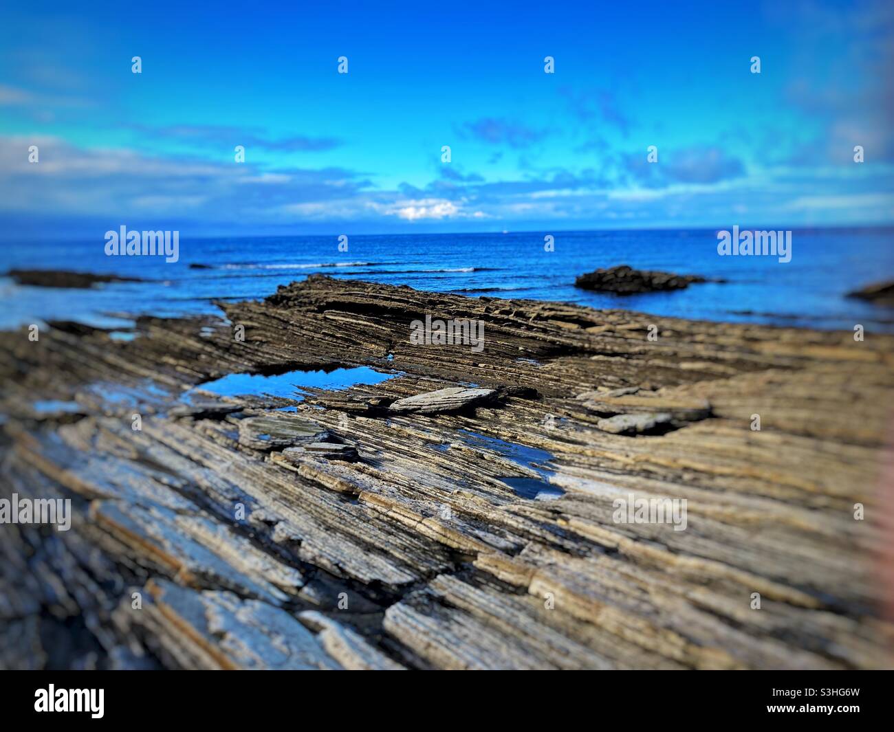 Rocks in the beach of Sakoneta Stock Photo - Alamy