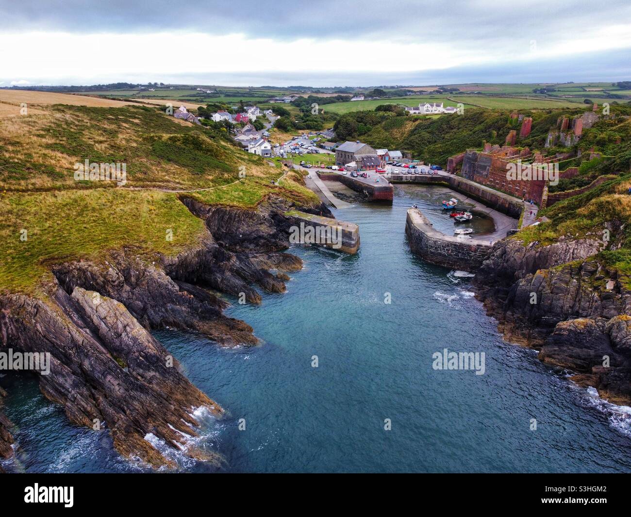 Porthgain harbour Pembrokeshire UK Stock Photo - Alamy