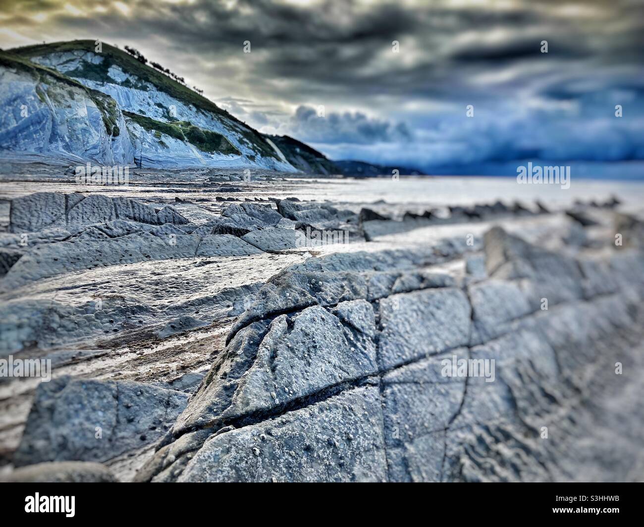 Rocks in Sakoneta beach Stock Photo - Alamy
