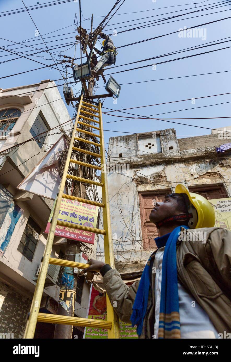 Indian Electricians At Work