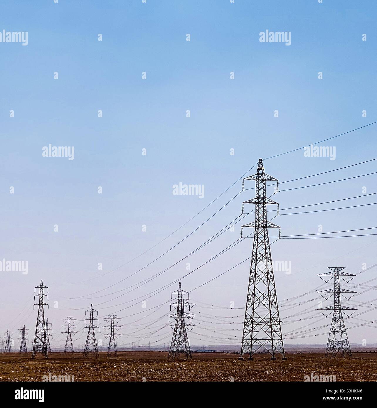Electrical main line wires Stock Photo - Alamy