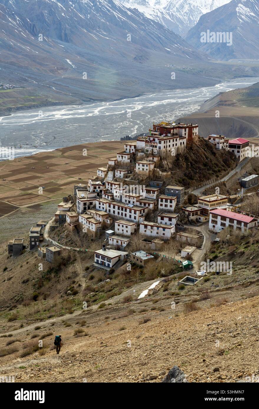 Ki monastery in Spiti Valley, Himachal Pradesh, India Stock Photo - Alamy