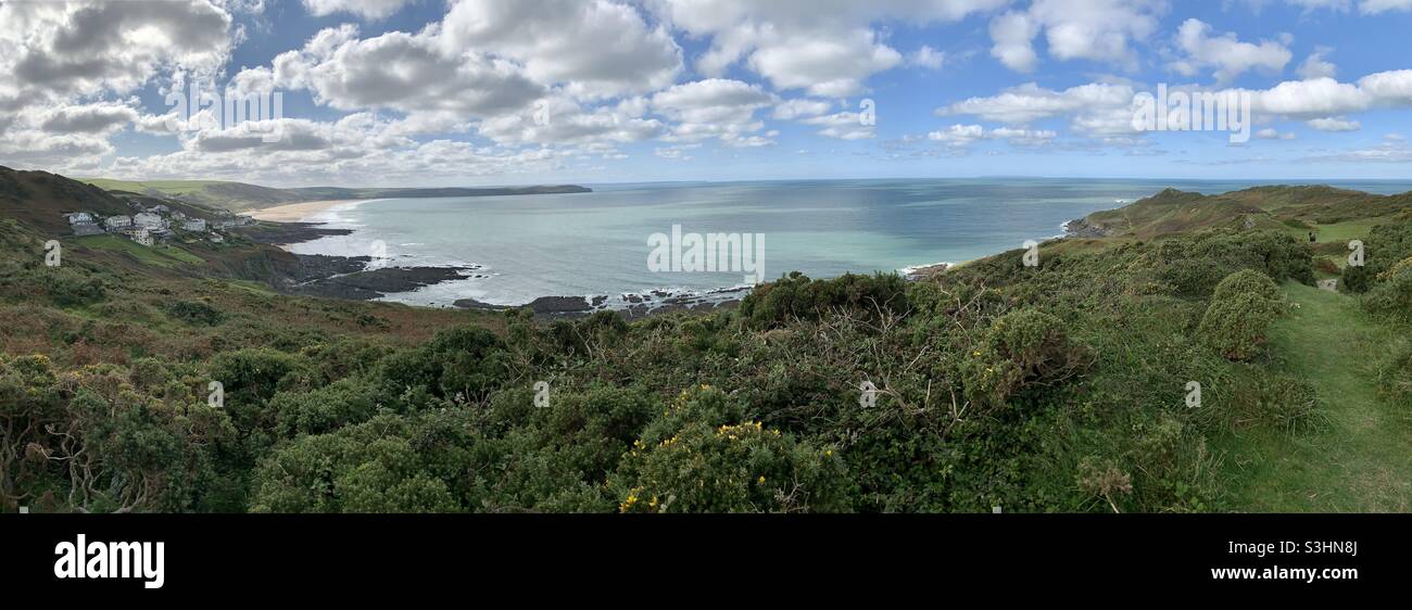 Woolacombe panorama hi-res stock photography and images - Alamy