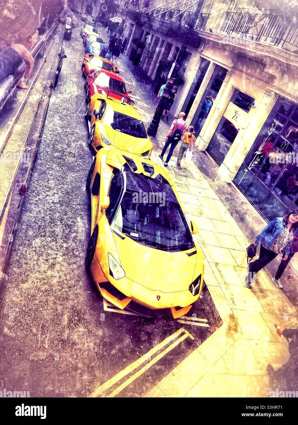 Row of sports cars london hi-res stock photography and images - Alamy