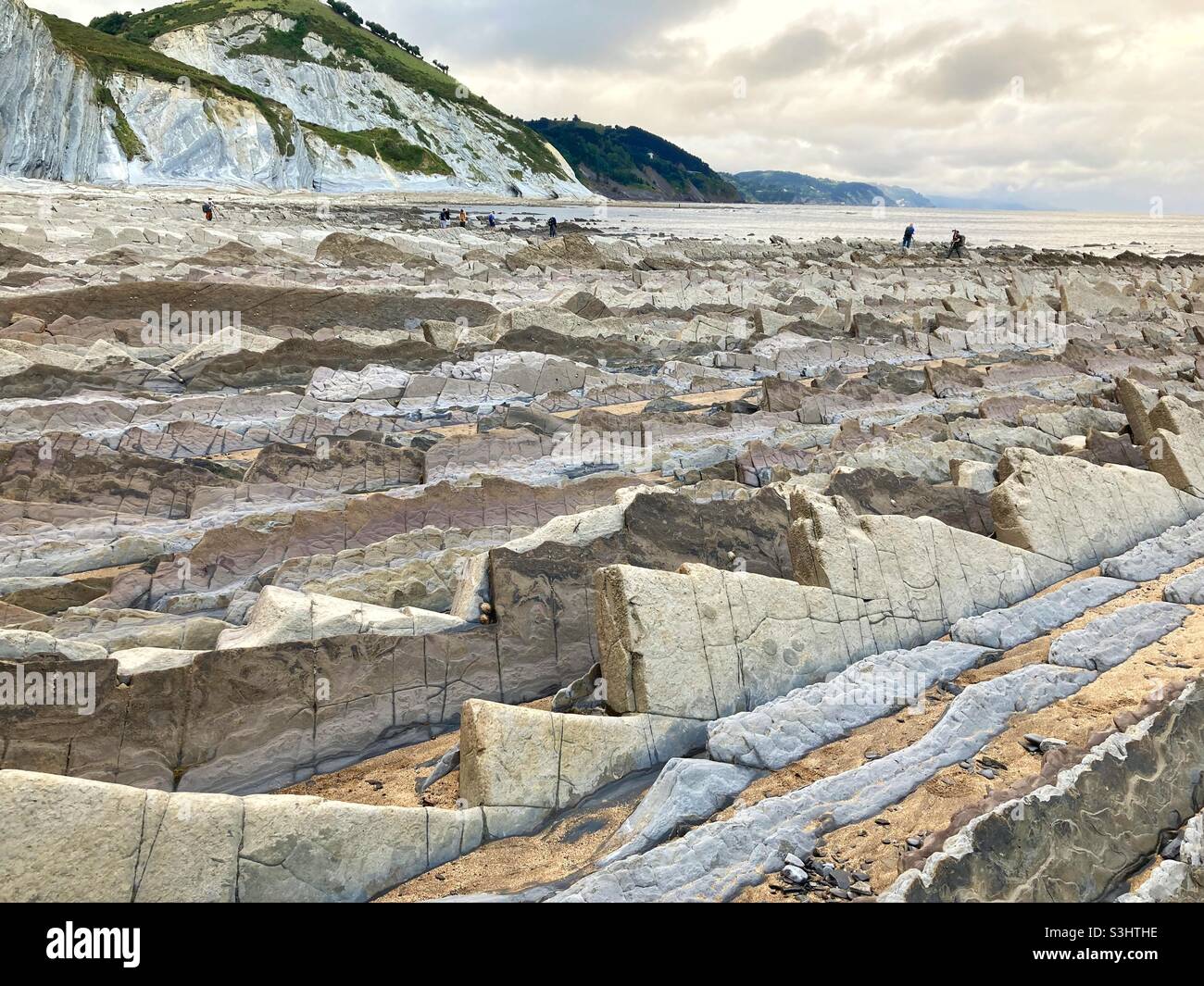 Rocks in Sakoneta beach Stock Photo - Alamy