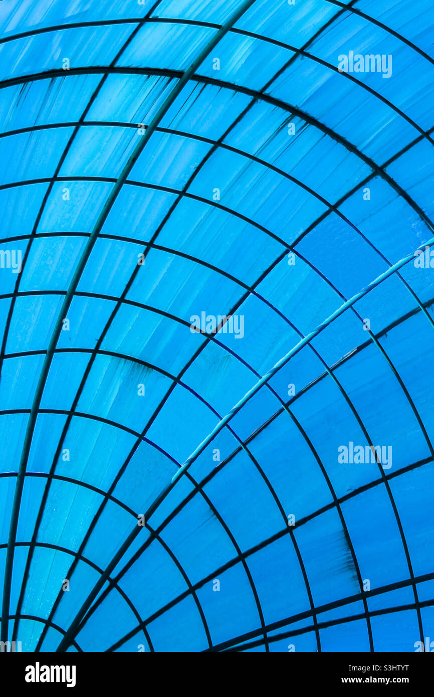 Closeup of a plastic dome with curved texture, background Stock Photo ...