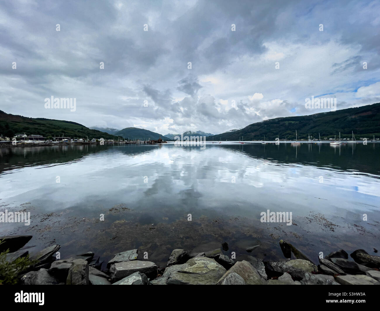Reflections at Holy Loch, Dunoon, Scotland Stock Photo - Alamy