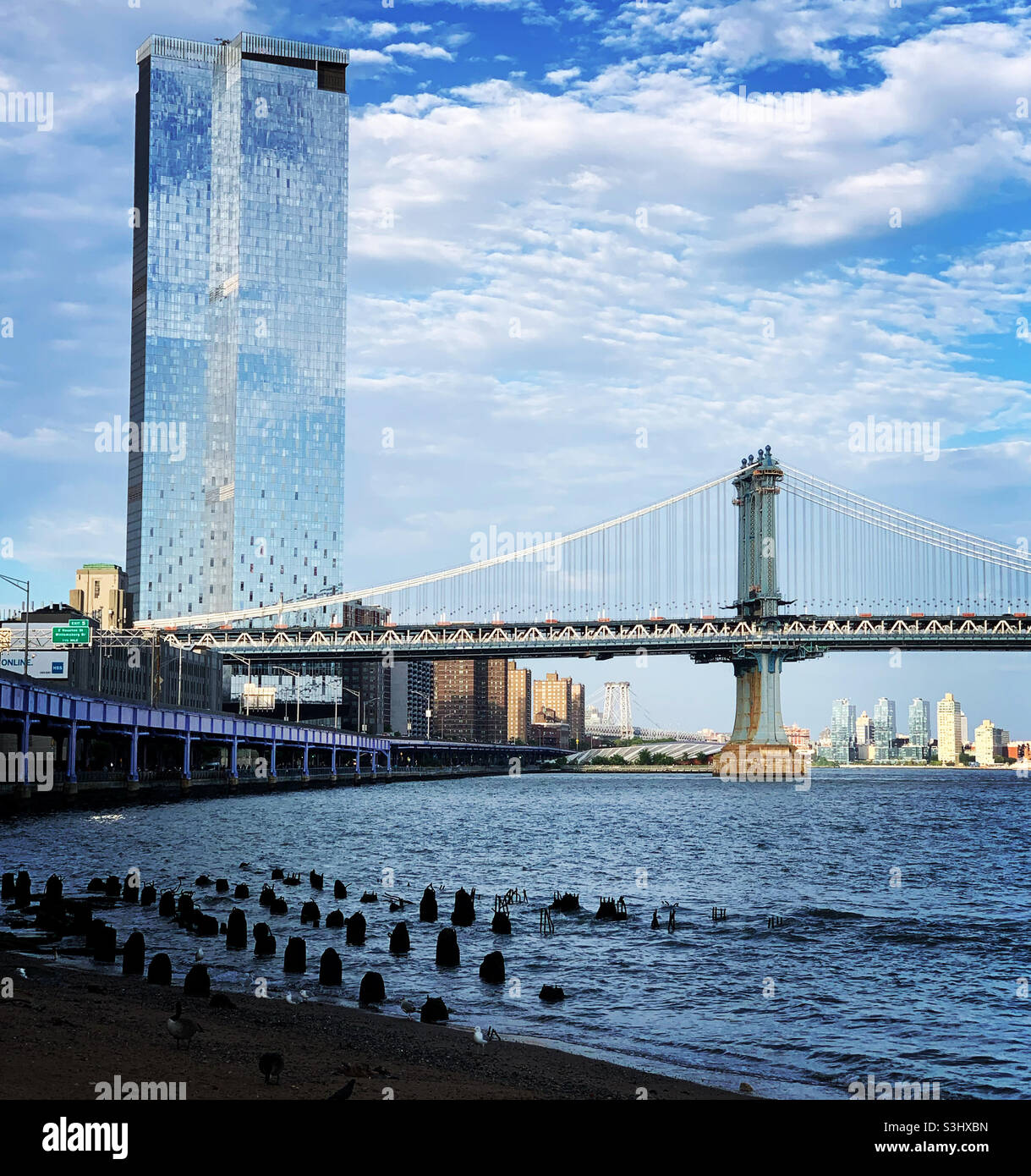 August, 2021, a view of One Manhattan Square, a luxury condo building ...