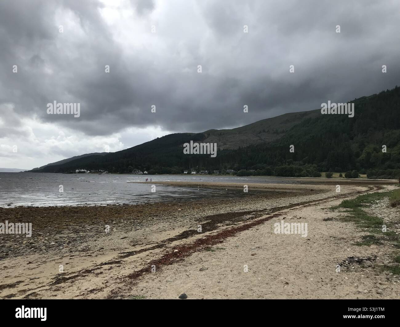 Scenic view at beach at ardentinny Stock Photo - Alamy