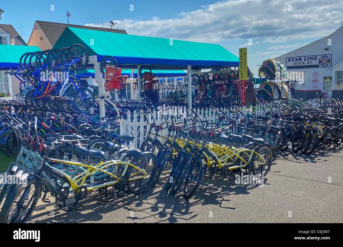 Bike rental on Mackinac Island Stock Photo - Alamy
