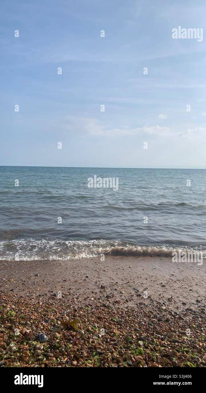 Sea at East Preston Stock Photo - Alamy