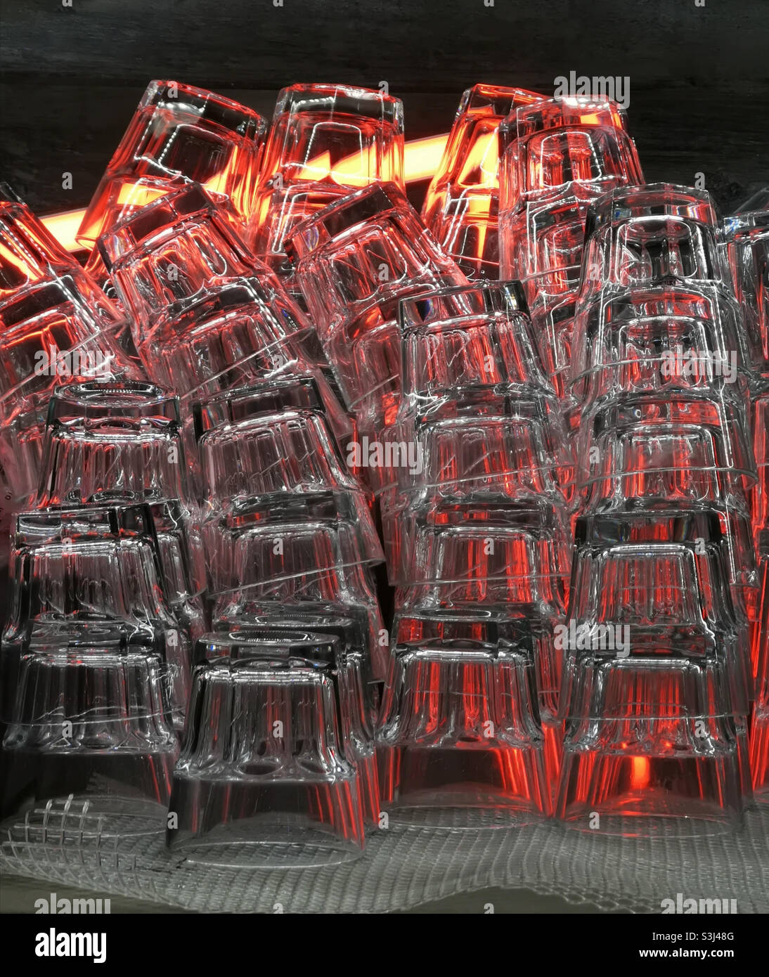 Stack of glasses Stock Photo - Alamy