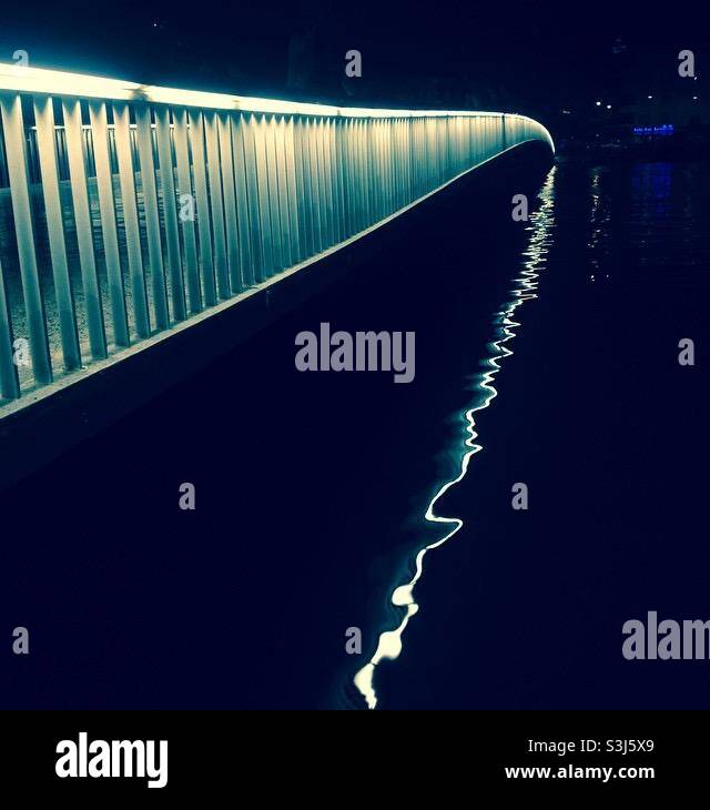 Zadar city bridge at night Stock Photo - Alamy