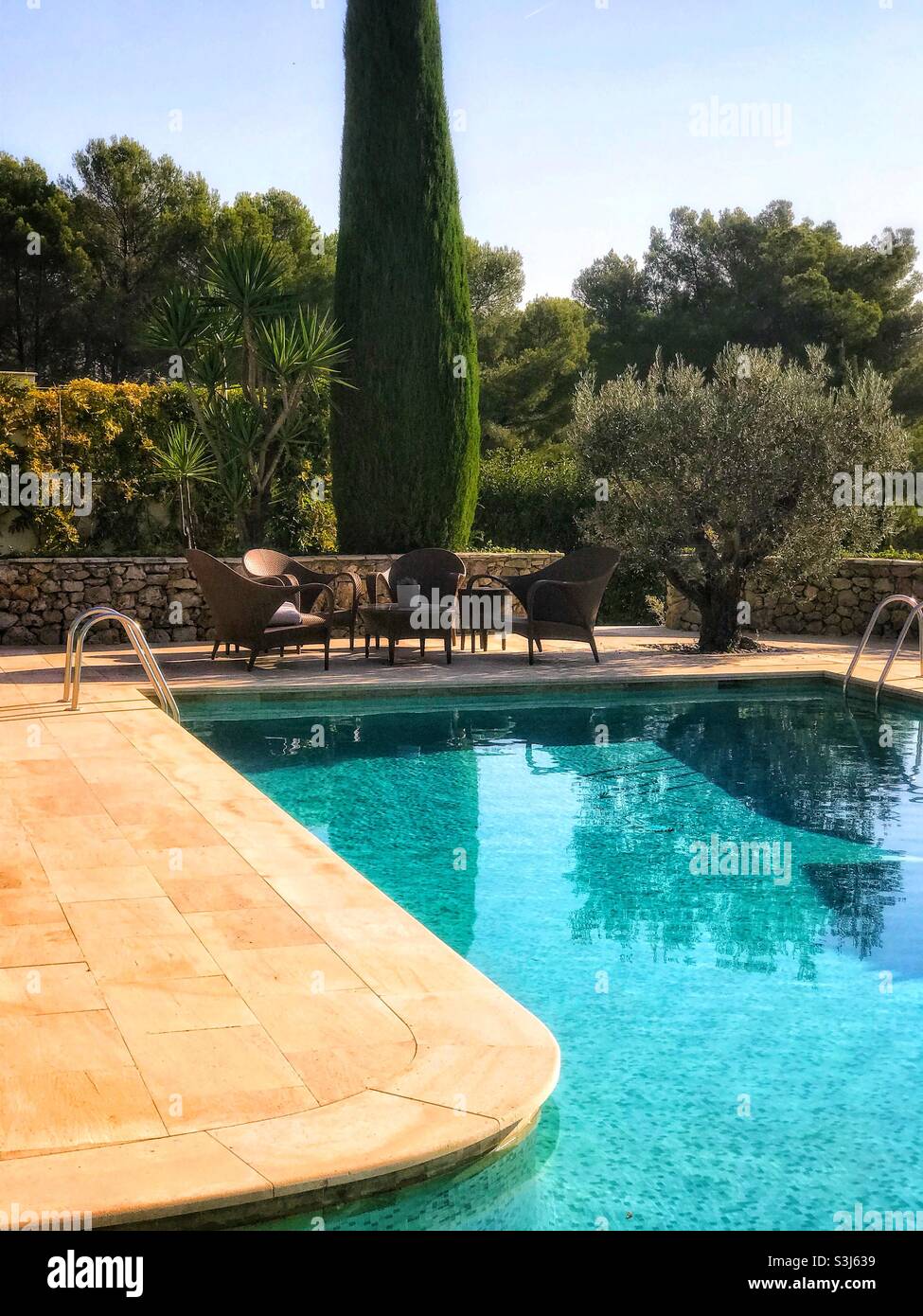 Olive tree swimming pool hi-res stock photography and images - Alamy