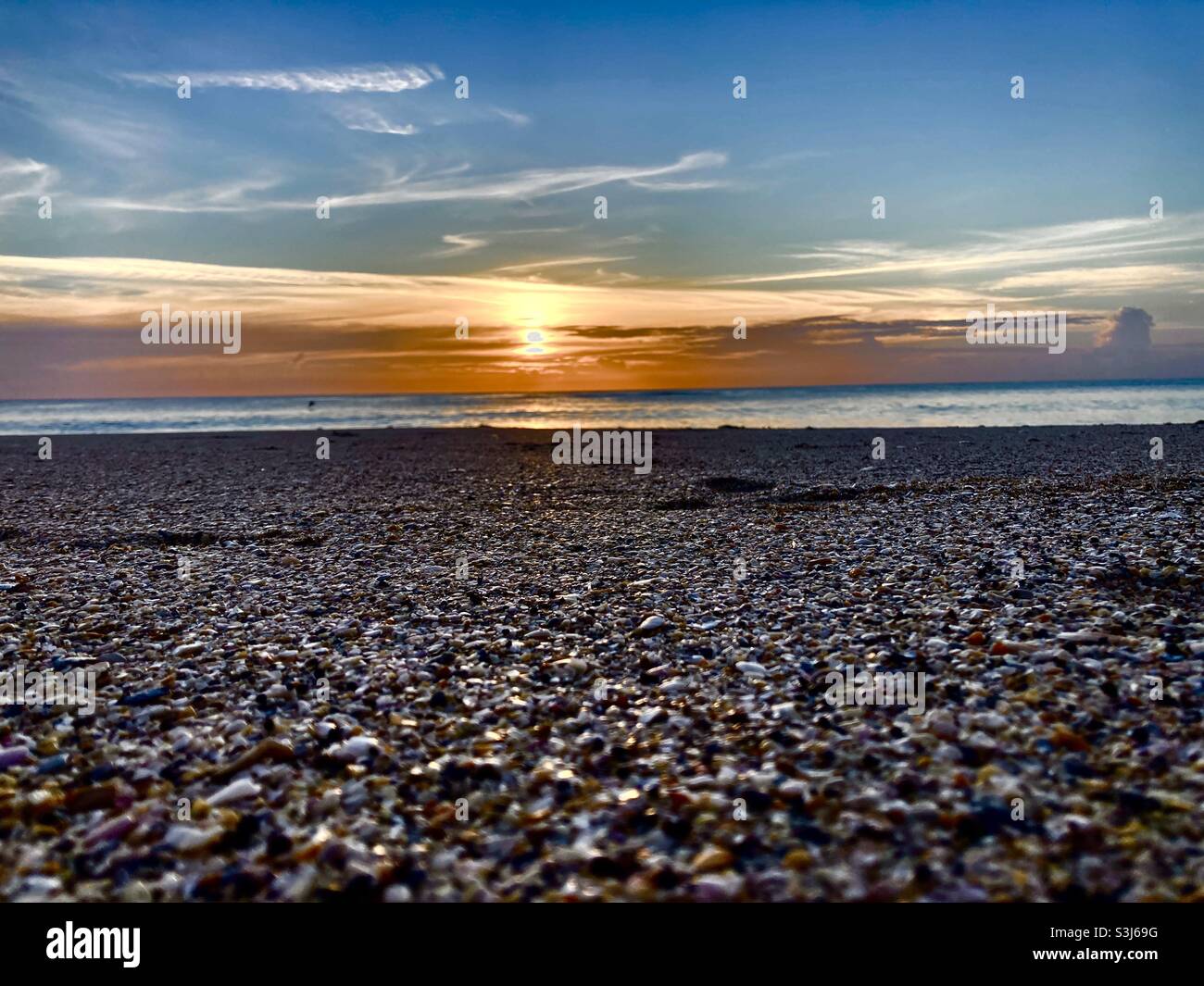 Sunrise over the ocean Stock Photo - Alamy