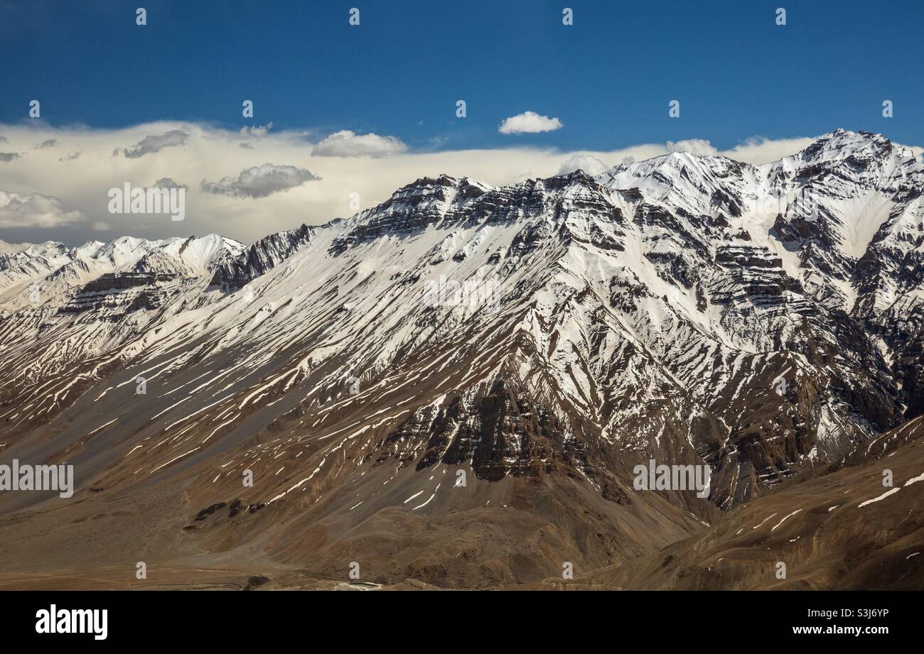 Alpine Himalaya in Spiti Valley, Himachal Pradesh, India Stock Photo ...