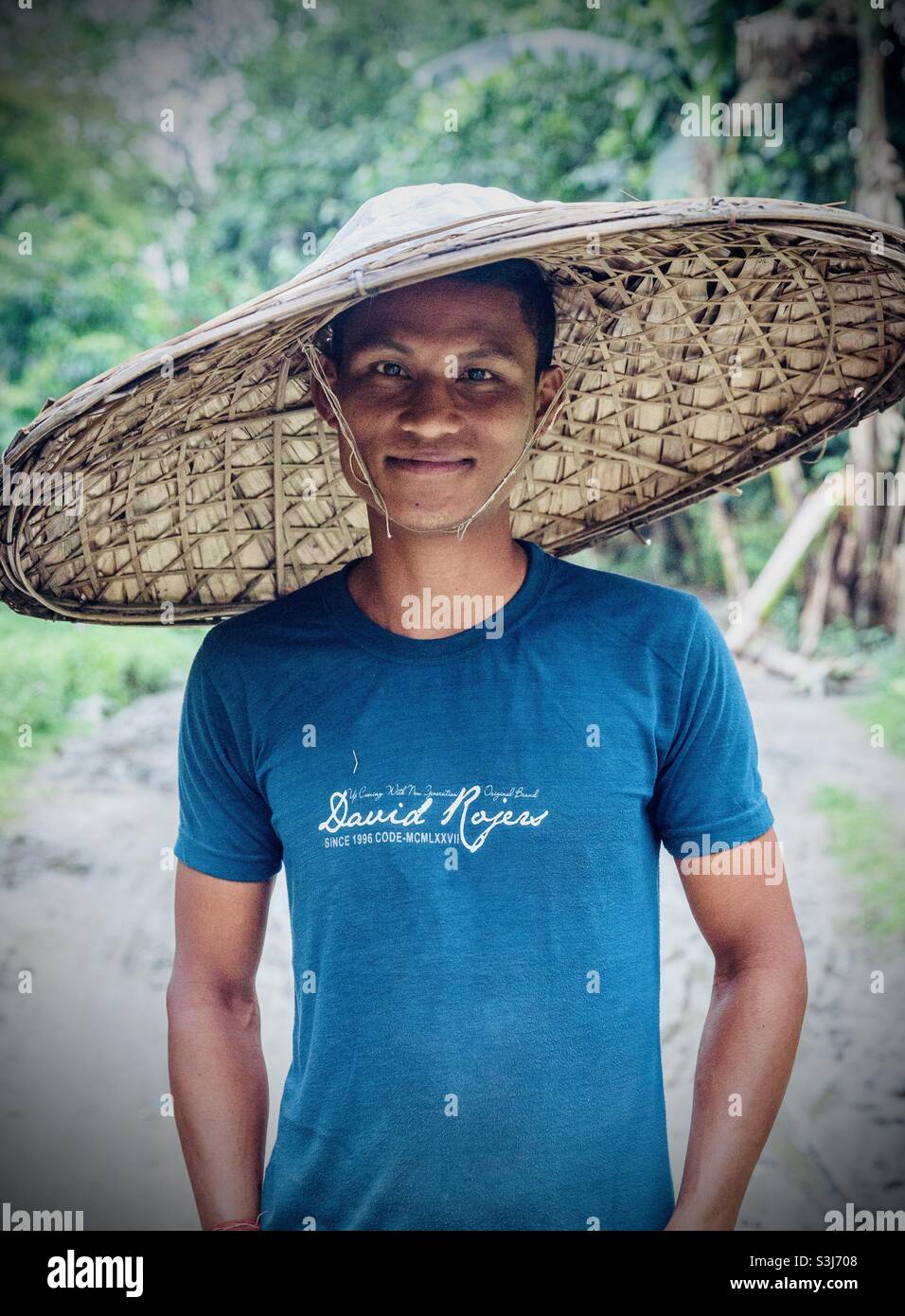 A portrait of a Farmer from Assam in India Stock Photo - Alamy