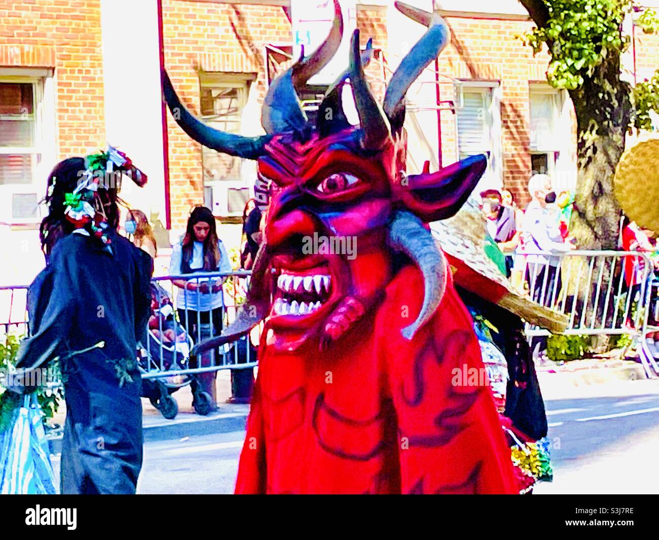 Devil mask at Mexican Day Parade Stock Photo - Alamy