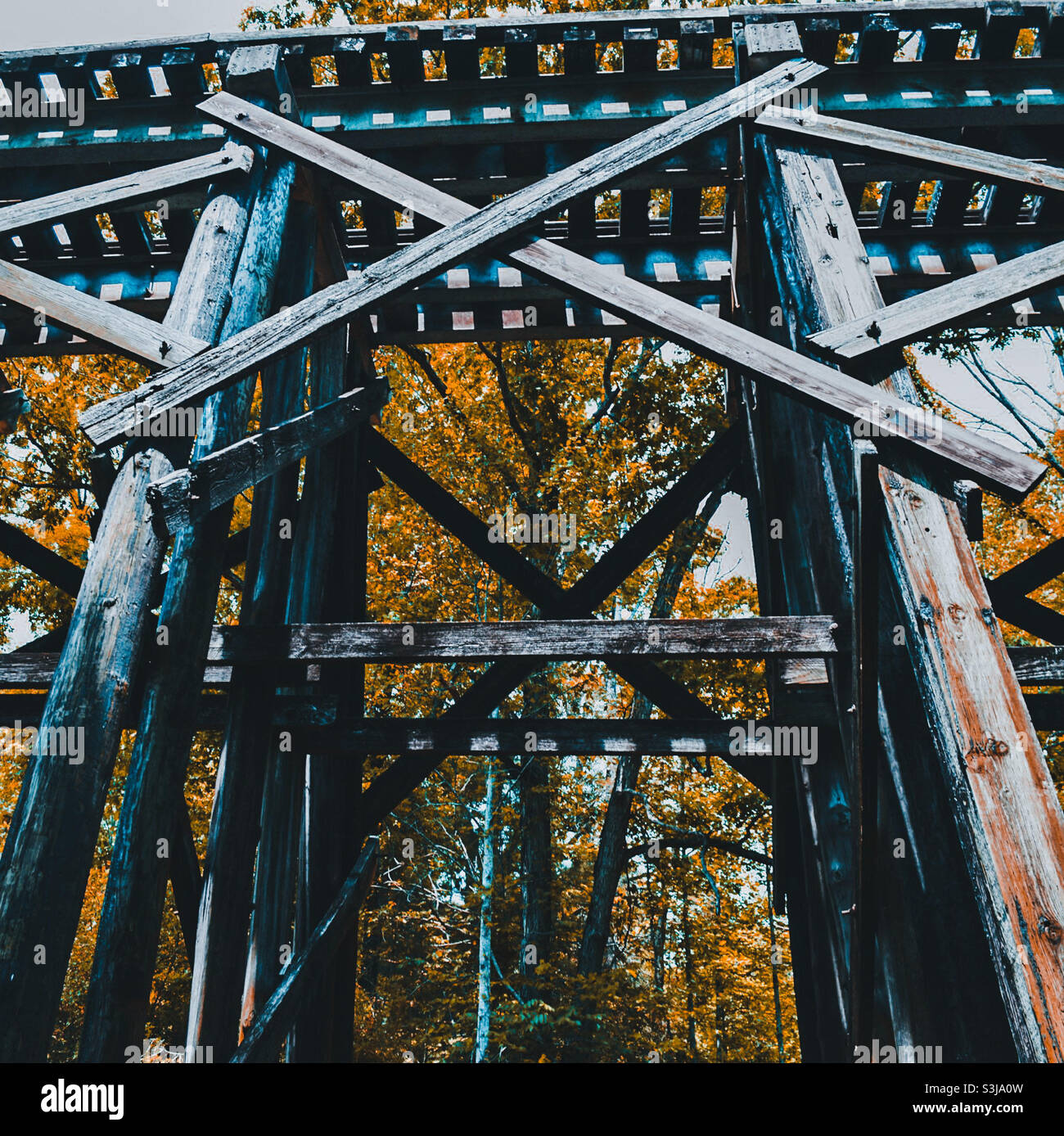 Wooden trestle, railroad hi-res stock photography and images - Alamy